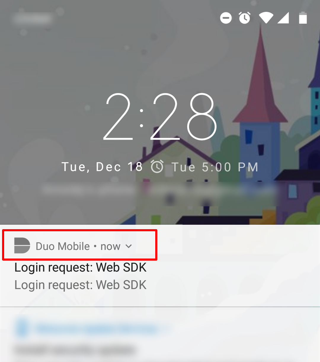 How do I approve a Duo Push from the Android lock screen?