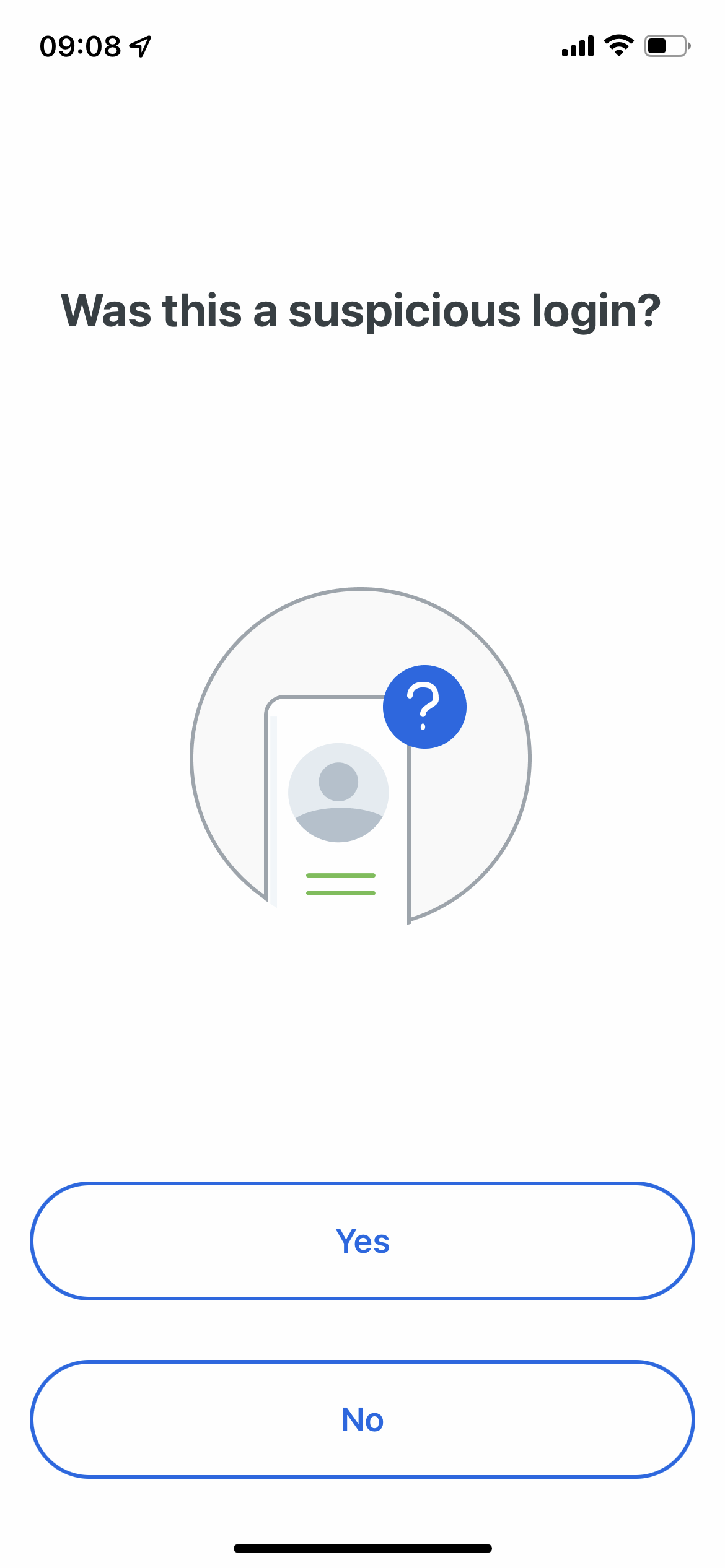 When is a fraudulent authentication report sent to administrators?