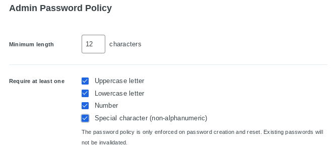 How do I force administrators to update their Duo Admin Panel passwords ...