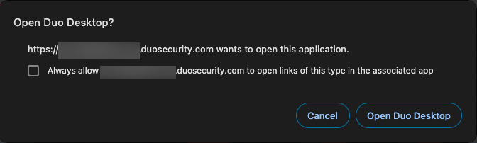 How do I resolve Duo Desktop not launching from the browser in macOS ...