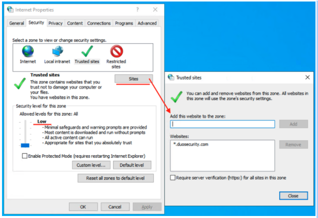 How do I get Trusted Endpoints working with Duo Single Sign-On on Windows?