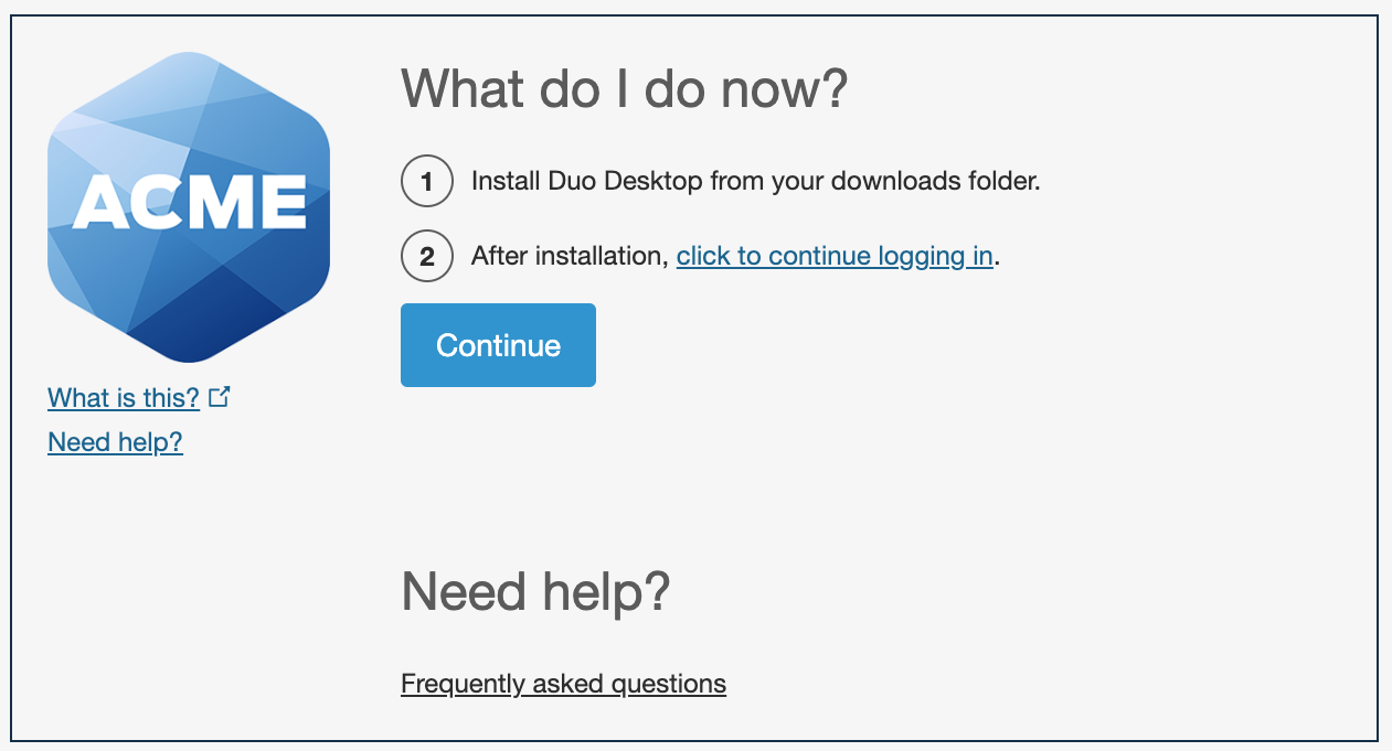 Guide to the Duo Desktop installation and enrollment experience
