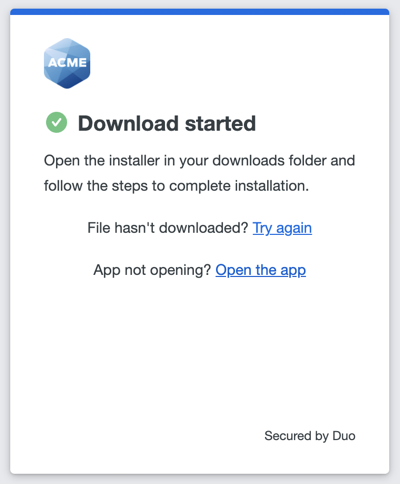 Guide to the Duo Desktop installation and enrollment experience