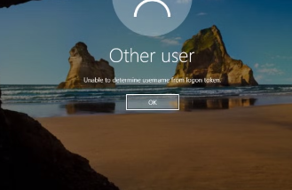 Why do I receive the error "Unable to determine username from logon ...