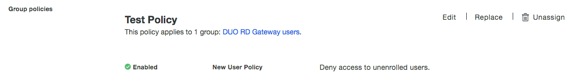 How do I apply a custom group policy to additional Duo user groups?