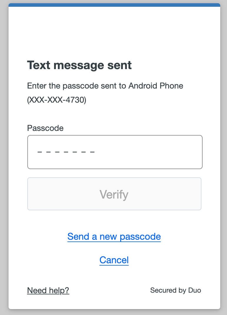 Why is there no SMS option in the traditional Duo Prompt or Universal ...