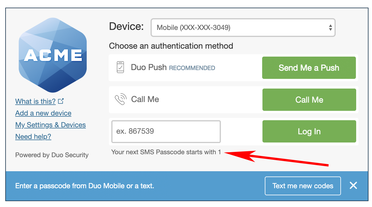 When a user receives a batch of SMS passcodes in a text, which one ...