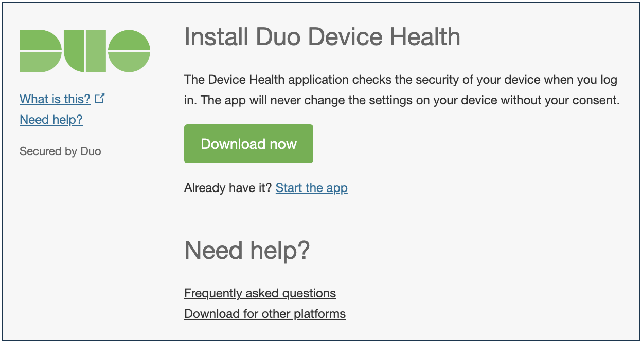 Guide to the Duo Device Health application enrollment experience