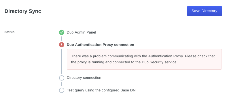 Why do I see the error "There was a problem communicating with the Authentication Proxy" in the ...
