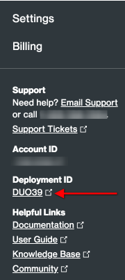 How do I find my StatusPage deployment ID in the Duo Admin Panel and ...