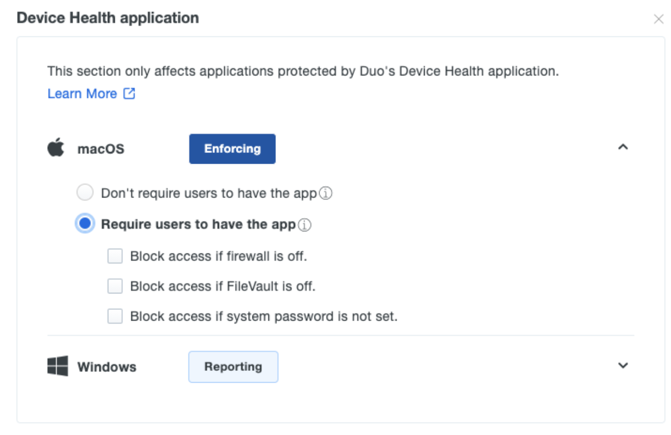 When does the Duo Device Health application update the status of an ...