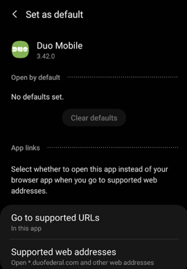 How do I resolve the error "Couldn't Connect to the Duo Mobile App" when authenticating on Android?
