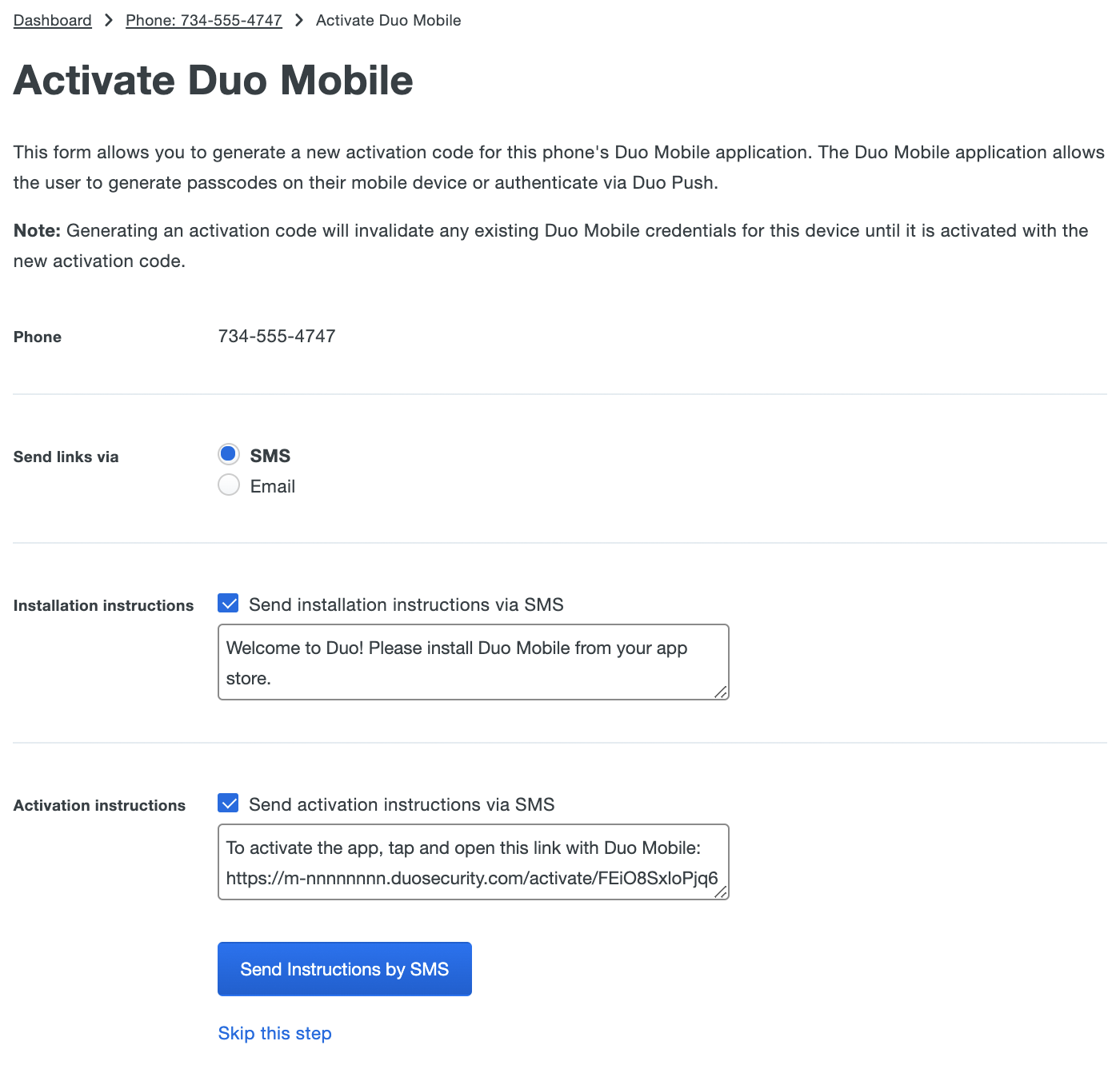 Why don't I see a link to download the Duo Mobile application when ...