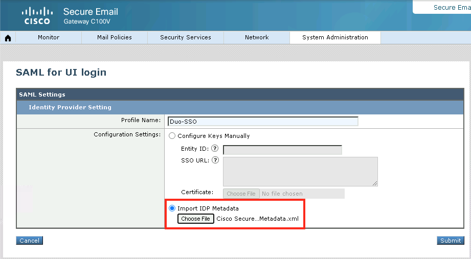 Guide to protecting Cisco Secure Email Gateway with Duo Single Sign-On