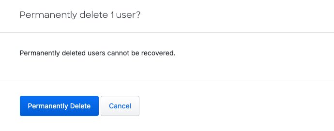 How do I permanently delete Duo users in bulk or individually?