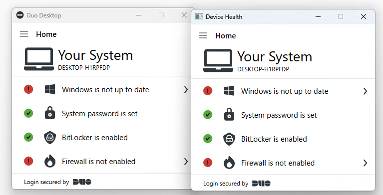 Why might I see both Duo Desktop and Duo Device Health installed on my ...