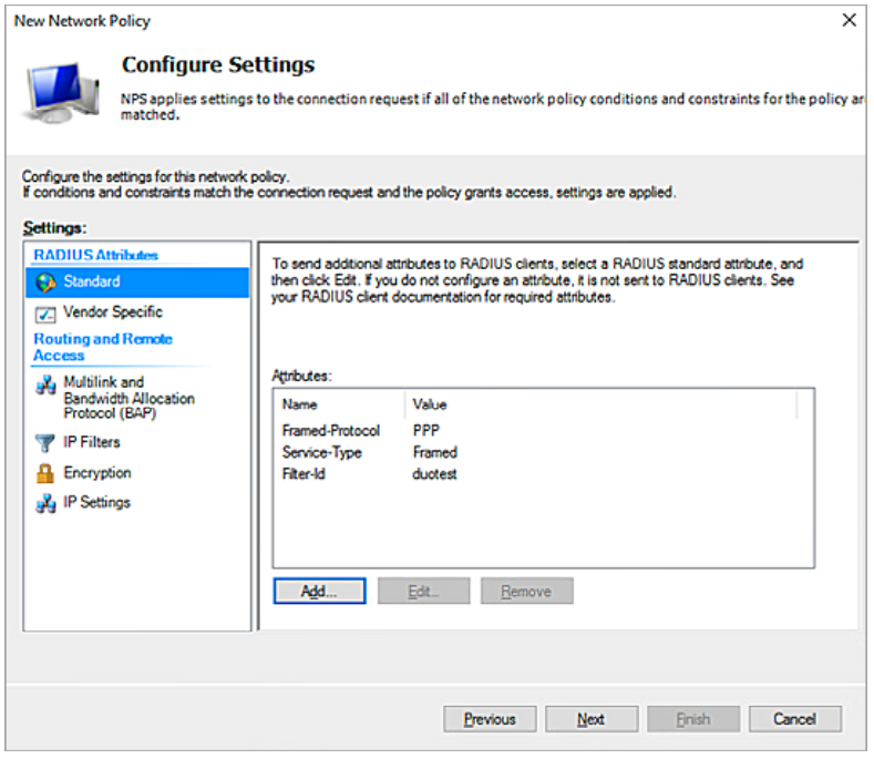 Guide to configuring the Duo Authentication Proxy as a RADIUS client in NPS